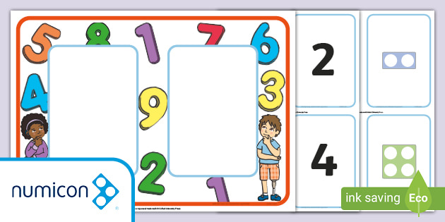 👉 Building Numbers 1- 10 Numicon Shapes Matching Activity